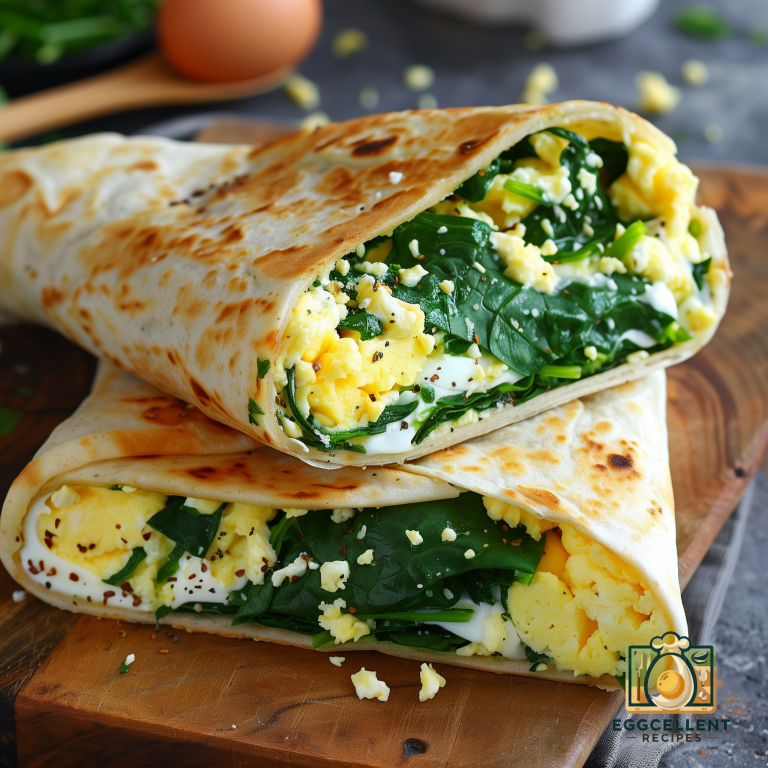 Wholesome Egg and Spinach Breakfast Wrap