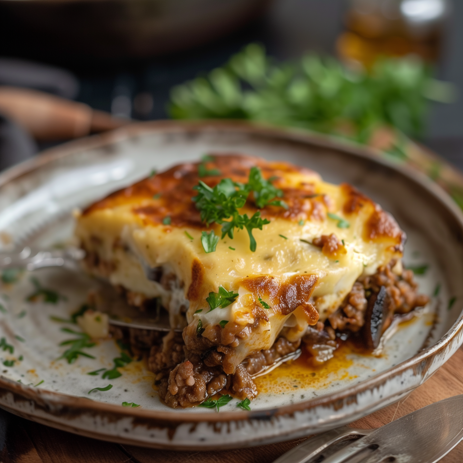 Moussaka with Eggs