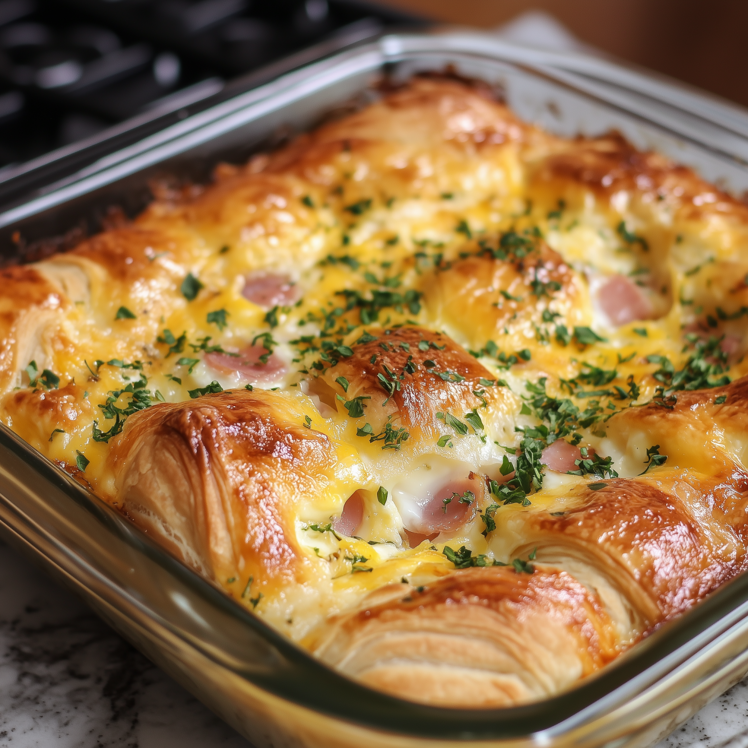 Egg and Ham Crescent Bake