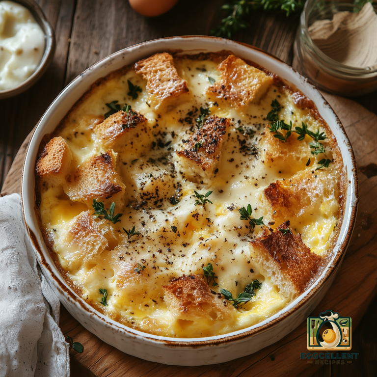 Savory Bread Pudding with Eggs