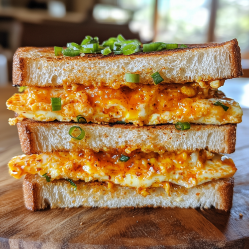 Spicy Egg Sriracha Sandwich
