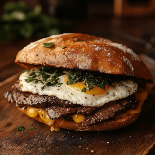 Steak and Egg Sandwich