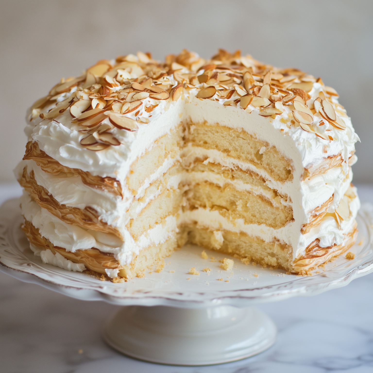 Dacquoise (Almond Meringue Cake)