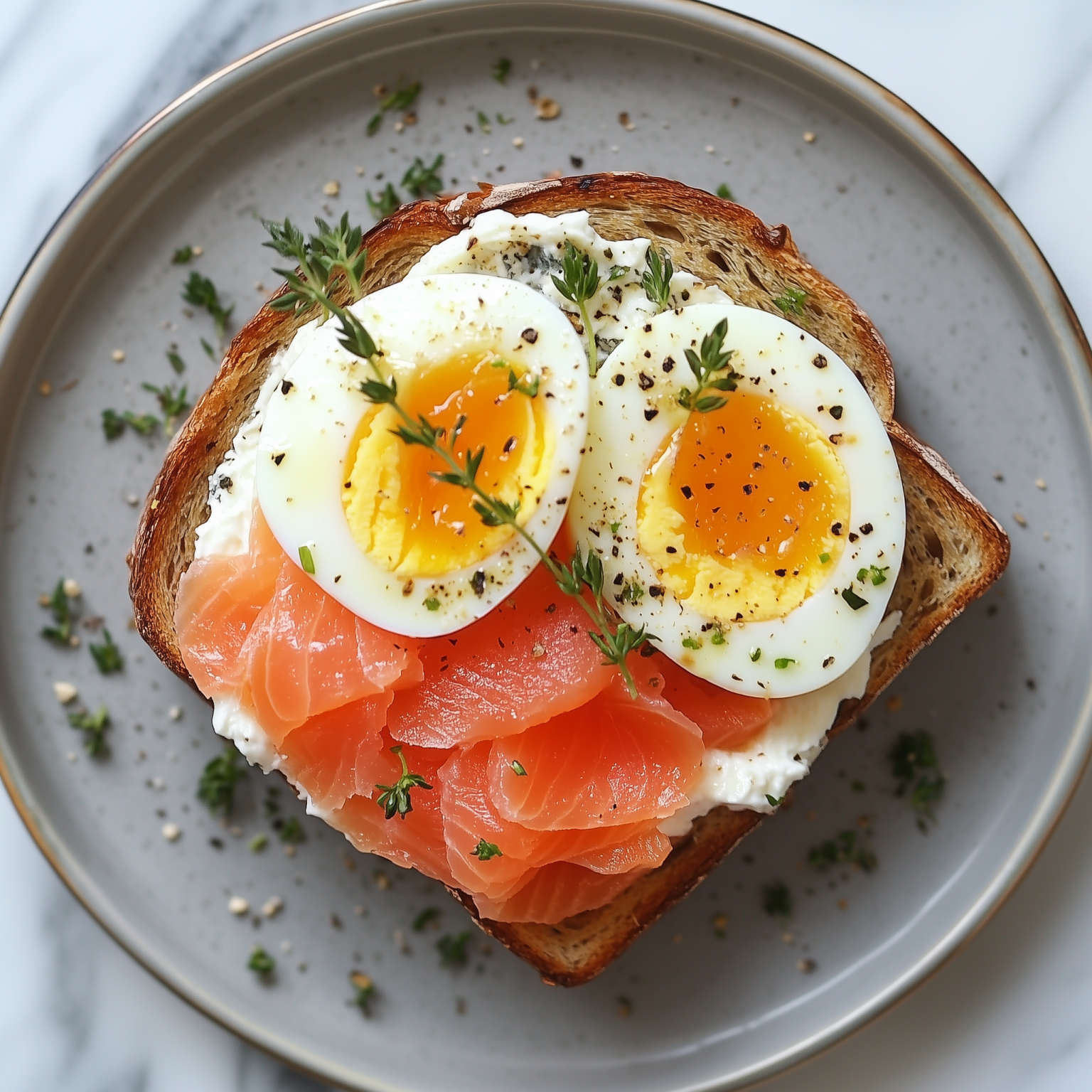 Smoked Salmon & Egg Toast