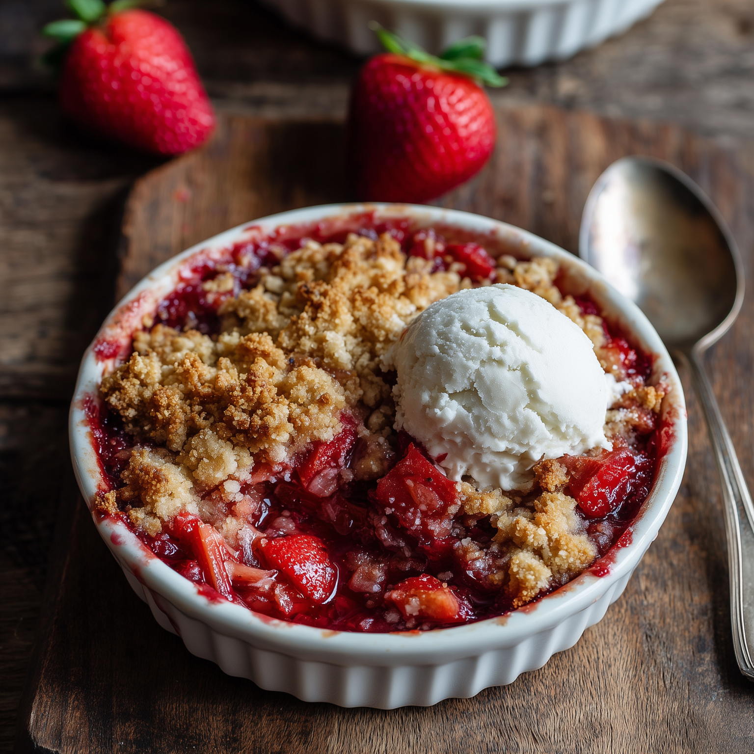 Strawberry Rhubarb Crumble