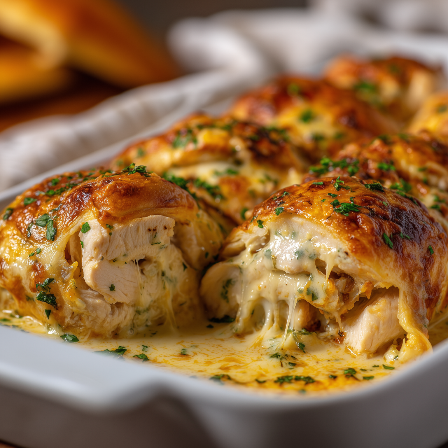 Cheesy Baked Chicken Roll-Ups